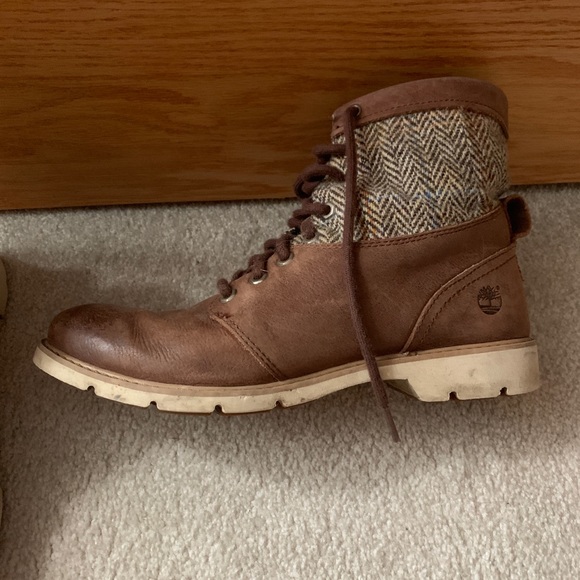 Timberland | Shoes | Timberlands Brown And Pattern | Poshmark